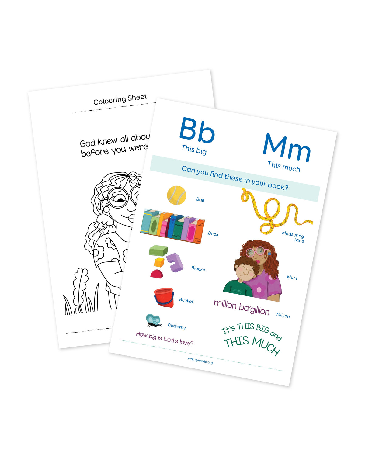 This Big This Much activity sheets pack – mainly music and mainly play UK