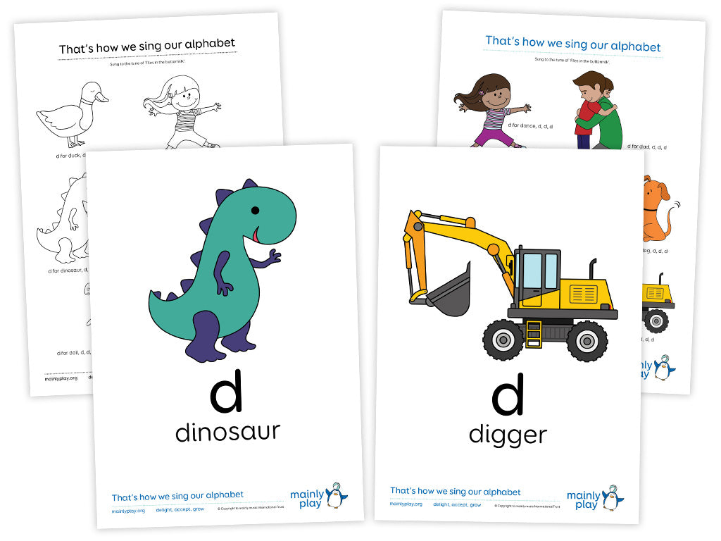 Our Alphabet - printable sheet – mainly music and mainly play UK